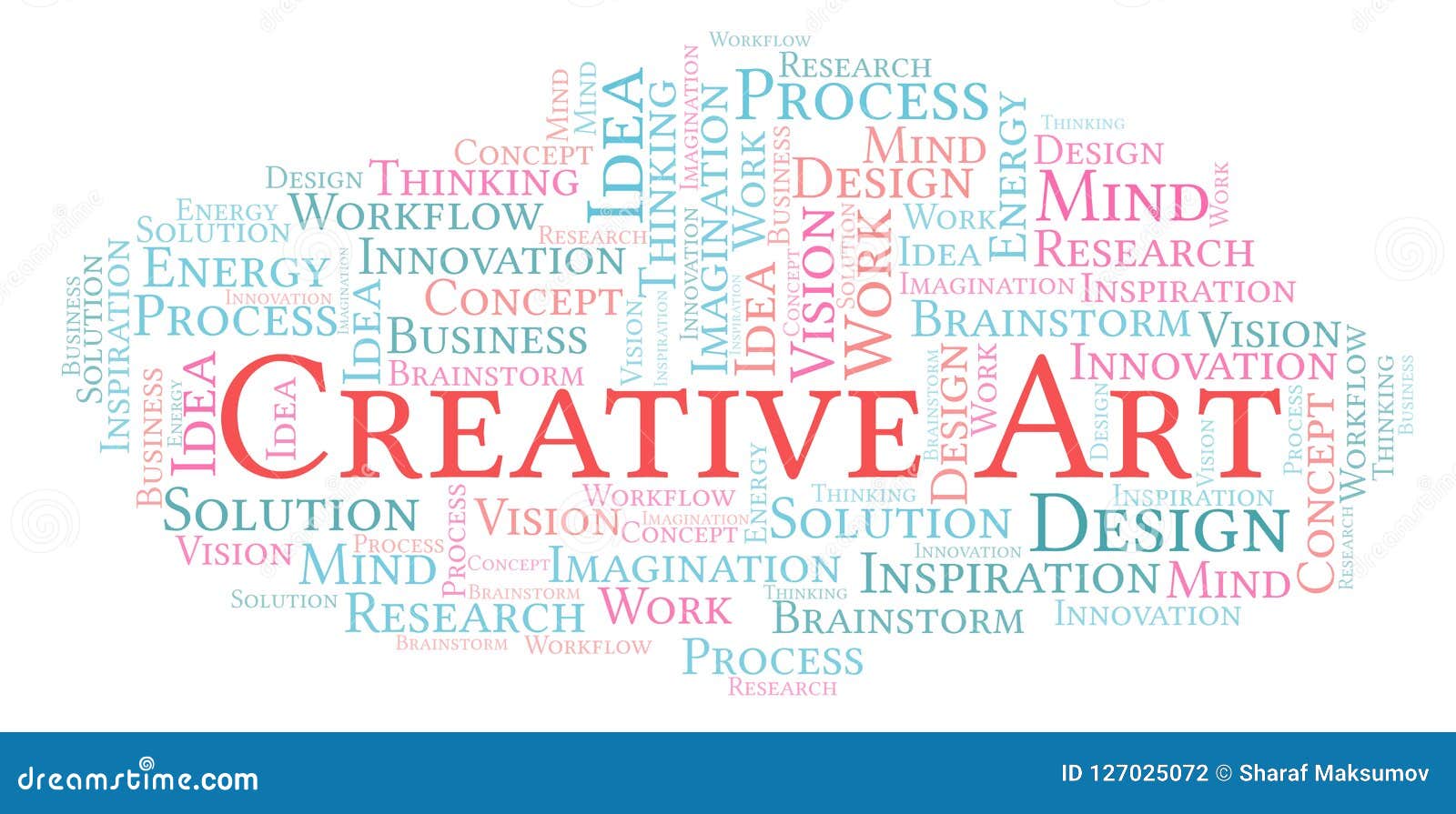 Creative Art Word Cloud, Made with Text only. Stock Illustration ...