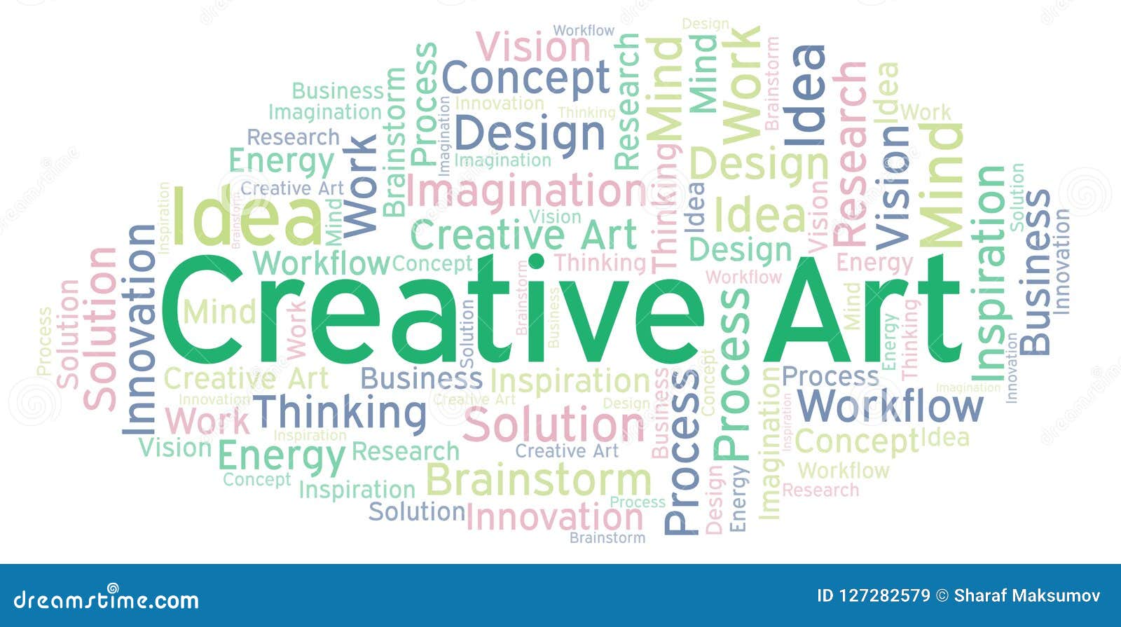Creative Art Word Cloud, Made with Text only. Stock Illustration ...