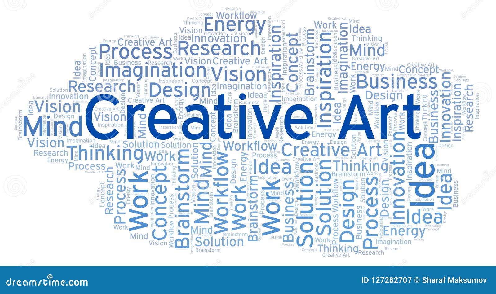 Creative Art Word Cloud, Made with Text only. Stock Illustration ...