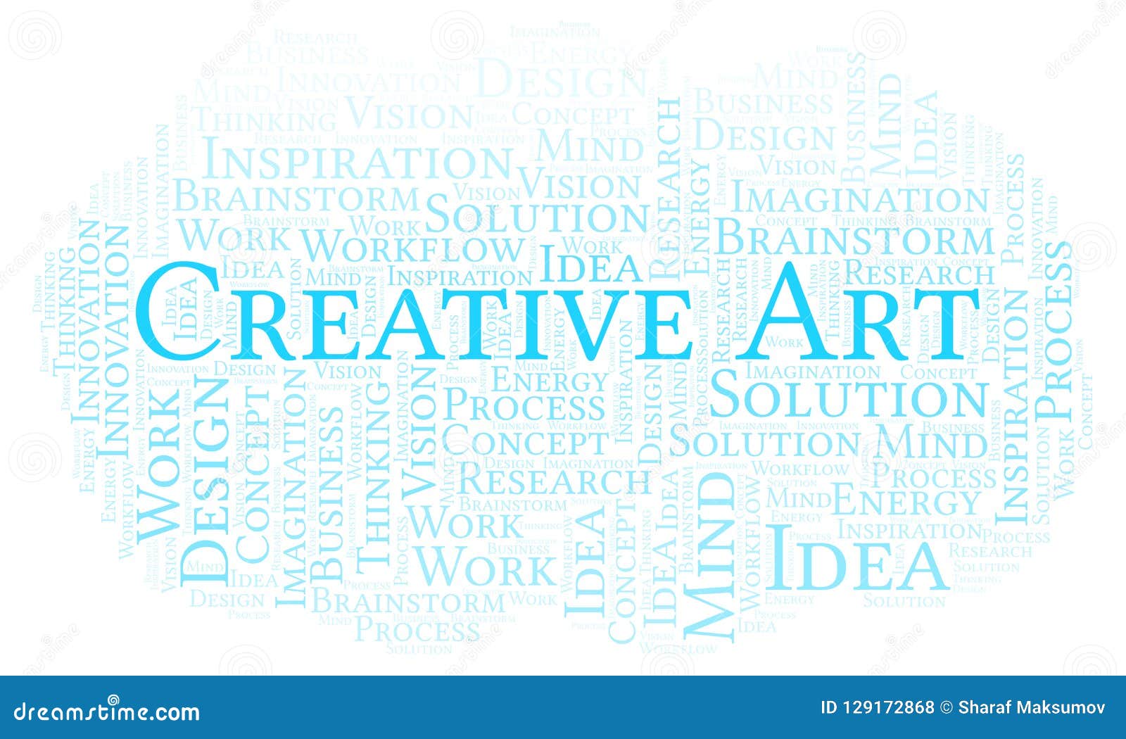 Creative Art Word Cloud, Made with Text only. Stock Illustration ...