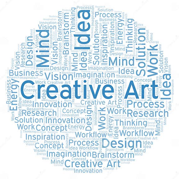 Creative Art Word Cloud, Made with Text only. Stock Illustration ...