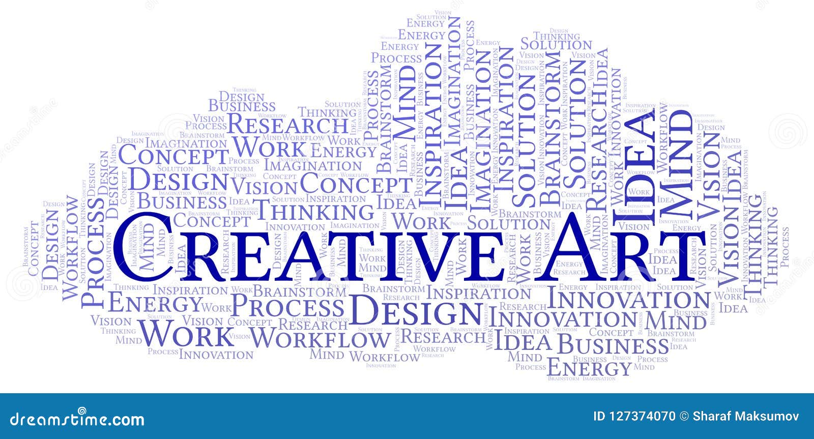 Creative Art Word Cloud, Made with Text only. Stock Illustration ...
