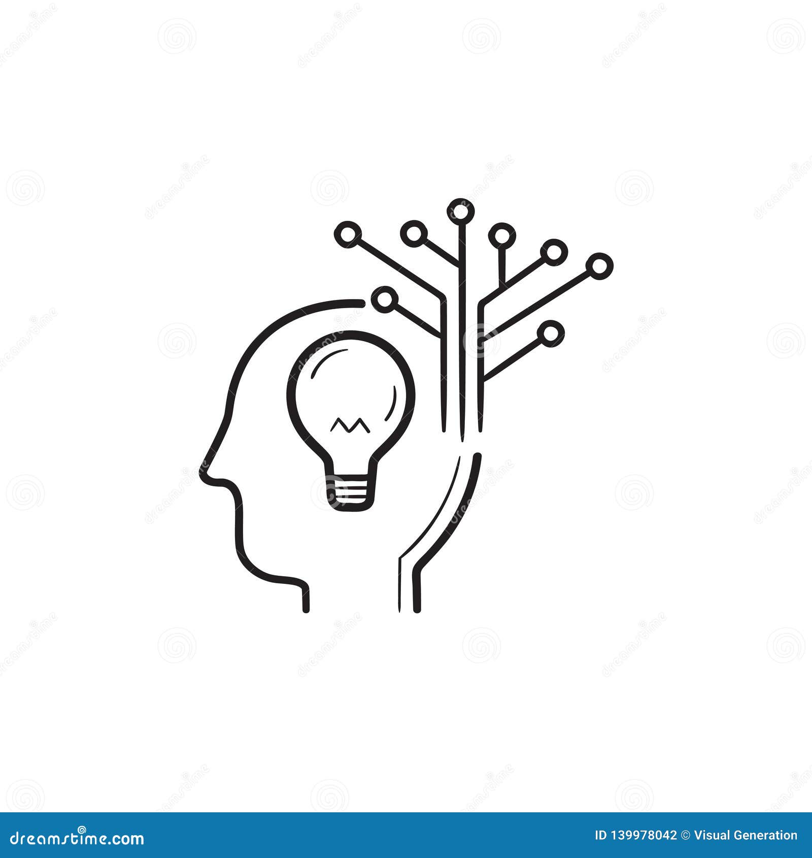 Creative Artificial Intelligence Hand Drawn Outline Doodle Icon. Stock ... Creative Artificial Intelligence Hand Drawn Outline Doodle Icon. Stock ...
