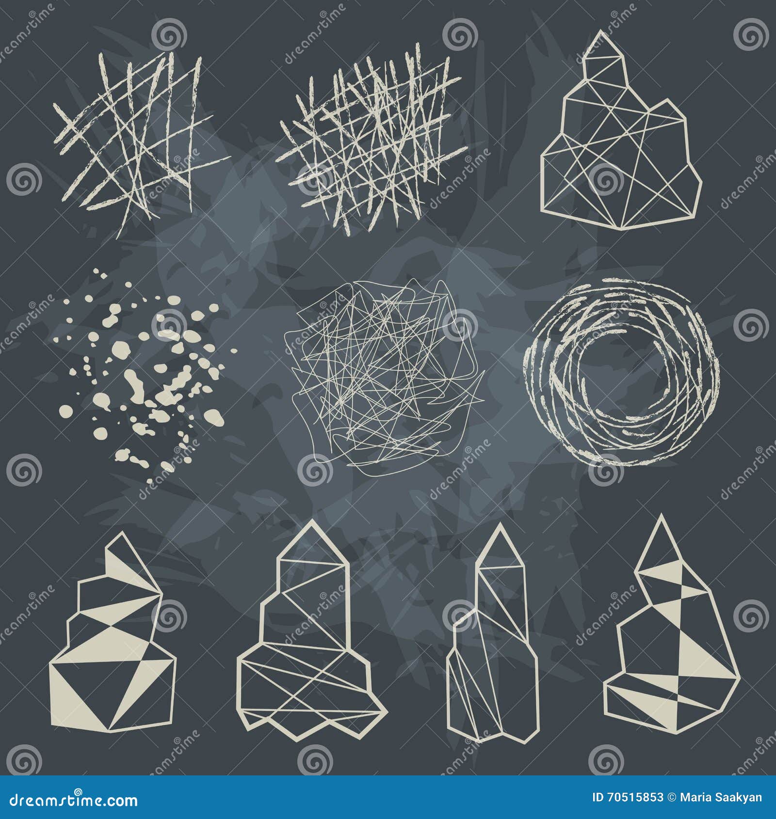 Creative artistic objects stock illustration. Illustration of texture ...