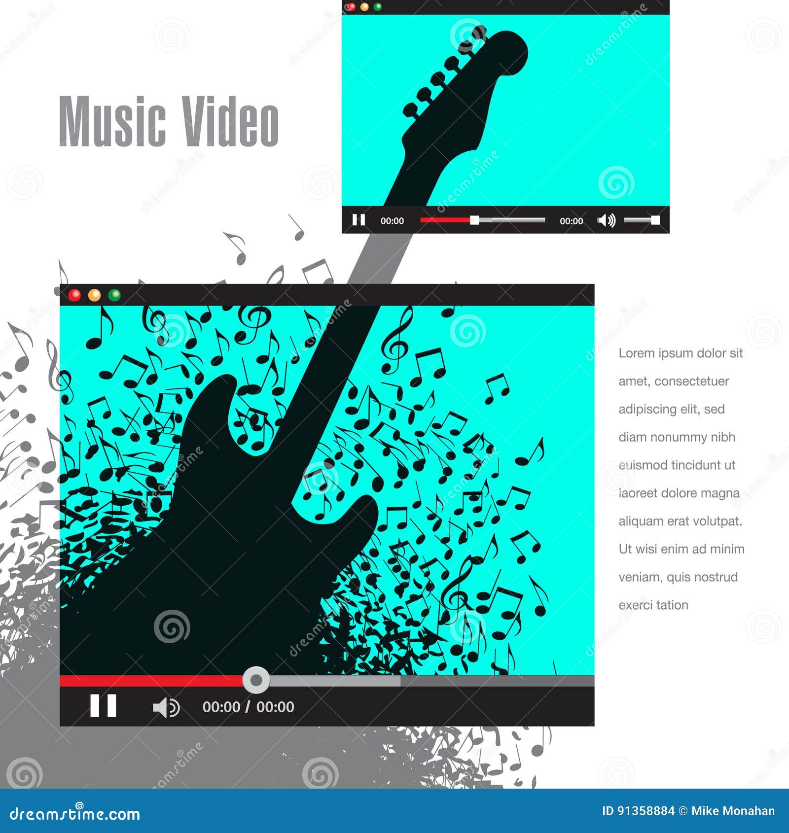 Music Video Workstation On A White Background. A Studio Set Up For ...