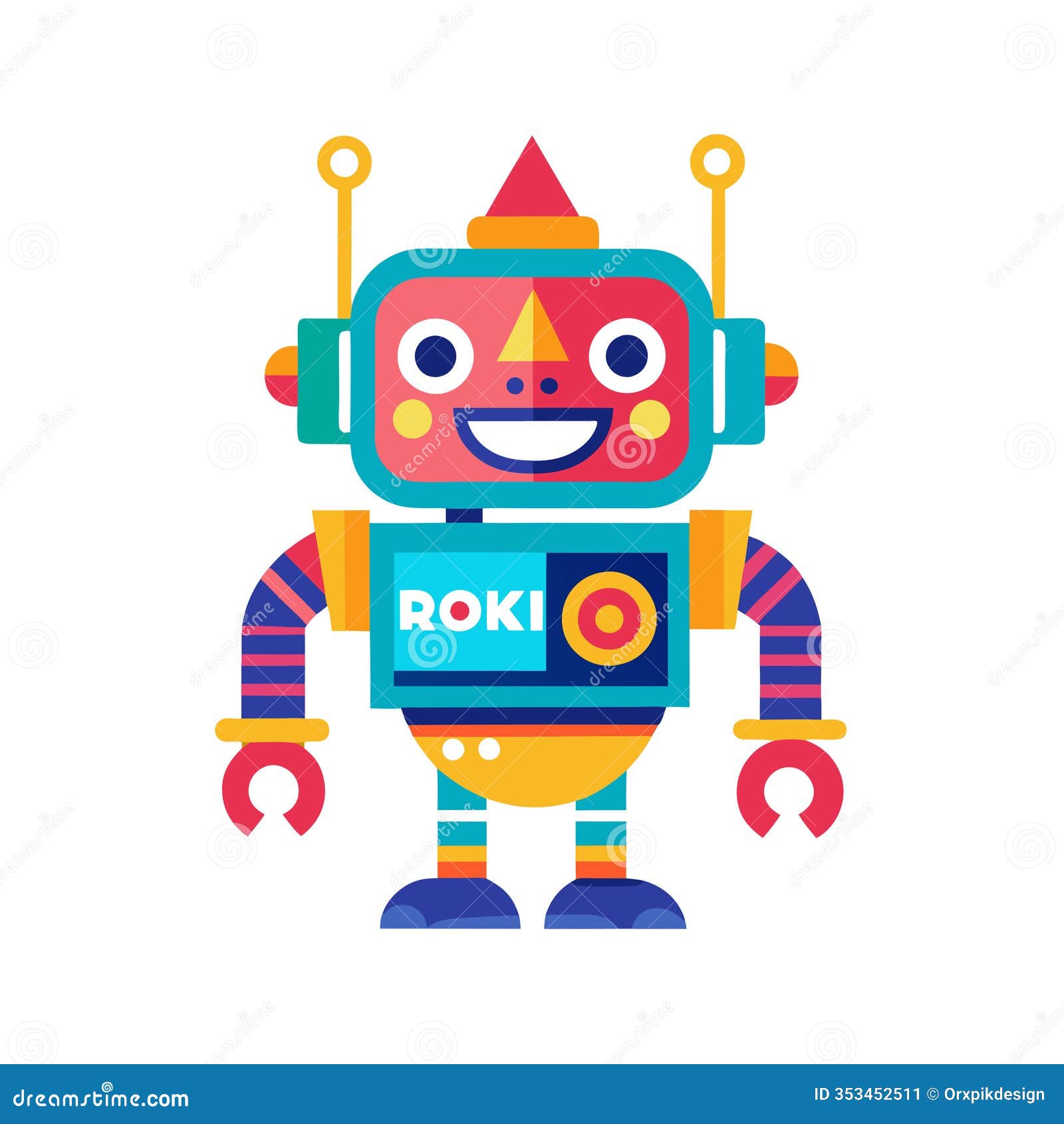 Roko The Radical Robot Unique Artwork Cartoon Vector | CartoonDealer ...