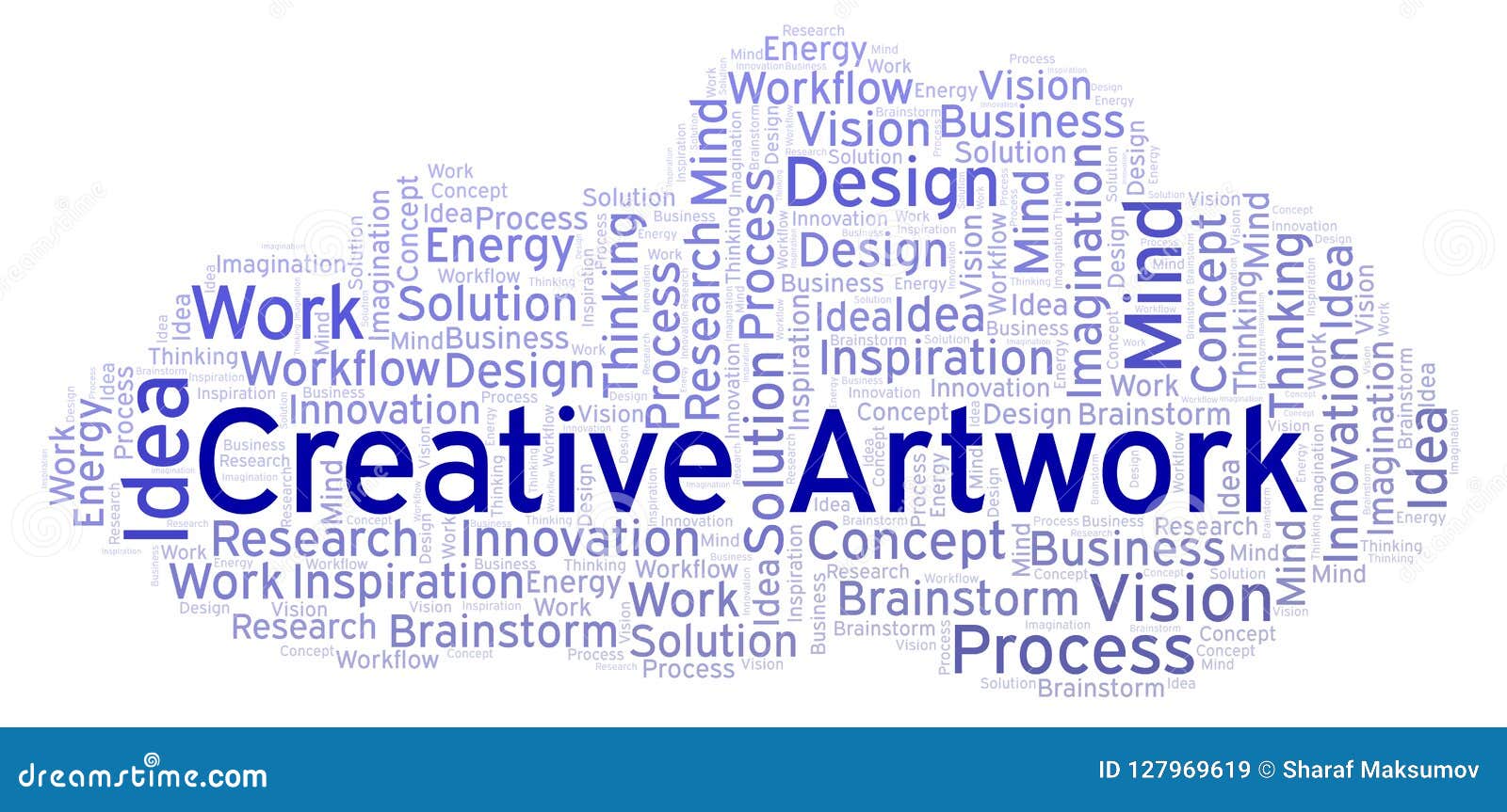 Creative Artwork Word Cloud, Made with Text only. Stock Illustration ...