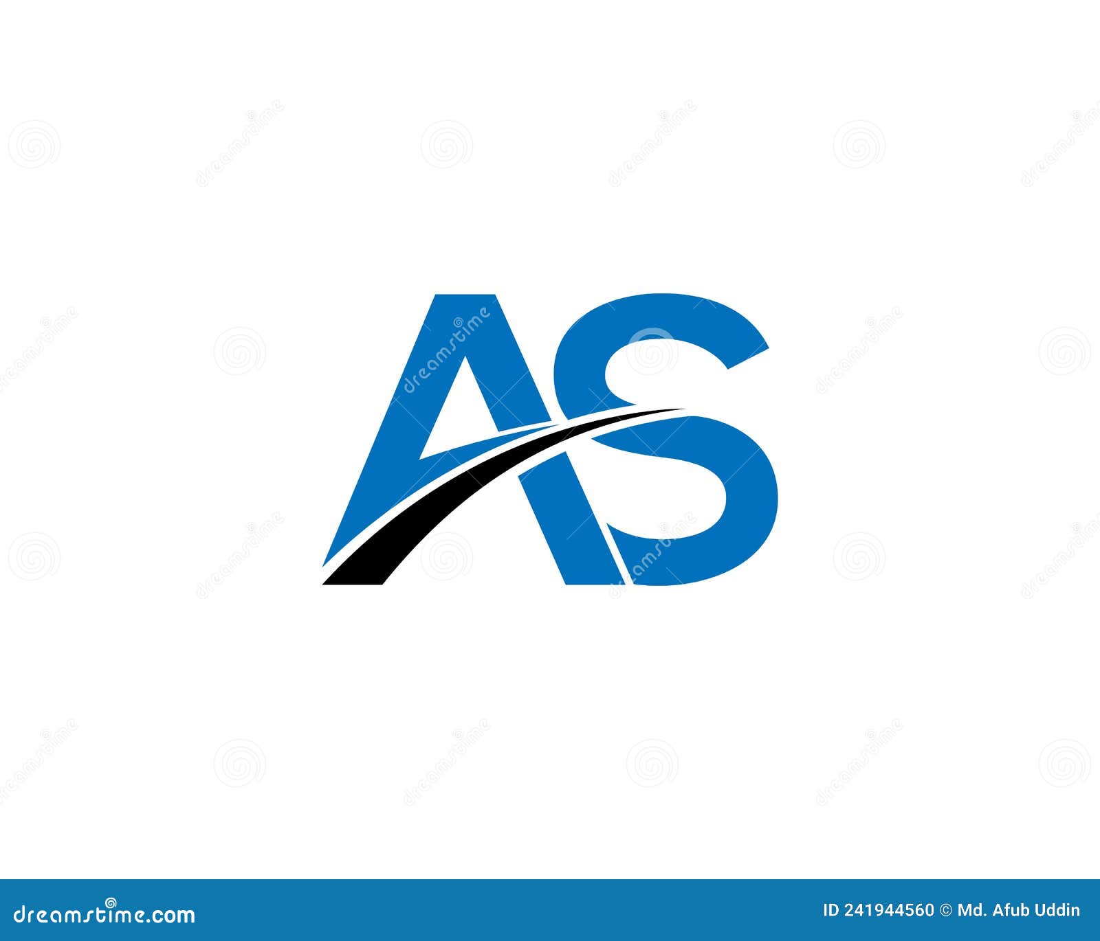 Creative AS Letter Initial Logo Design Symbol Template Stock Vector ...