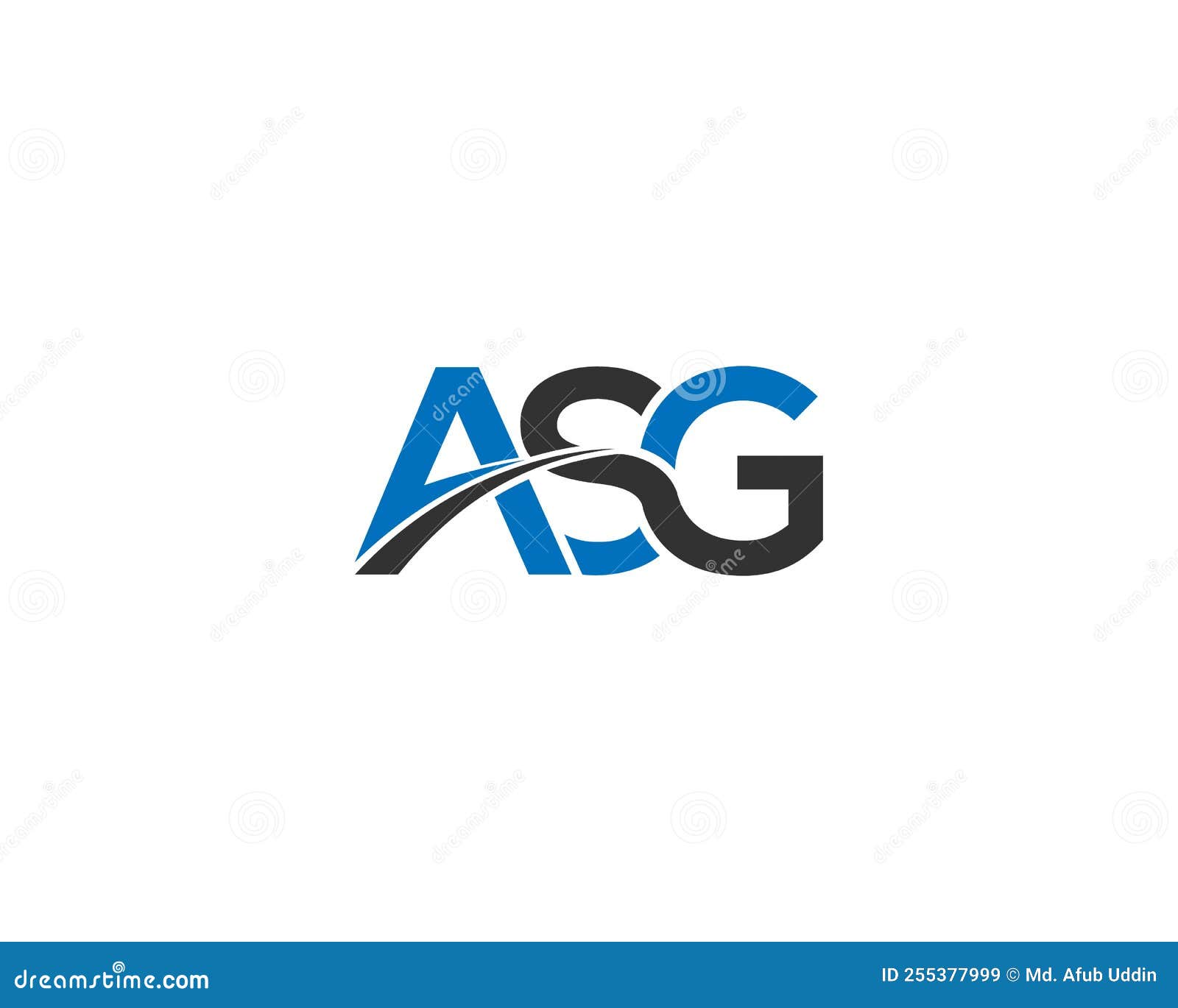 Creative ASG Letter Initial Logo Design Stock Vector - Illustration of ...