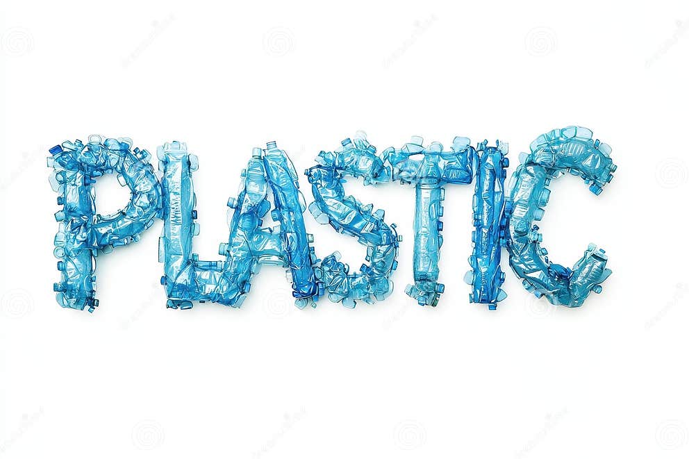 Creative Assembly of the Word Plastic Using Discarded Plastic Bottles ...
