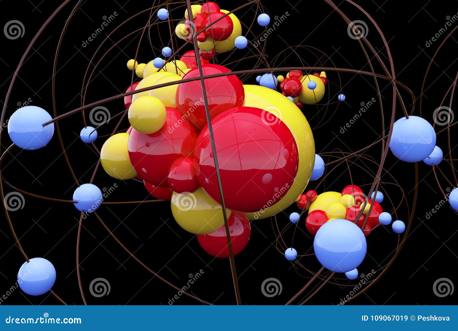 Creative atom wallpaper stock illustration. Illustration of ...