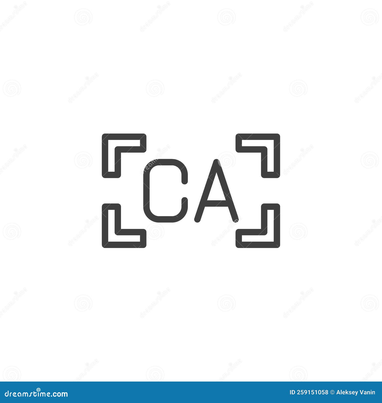 Creative Auto Camera Setting Line Icon Stock Vector - Illustration of ...