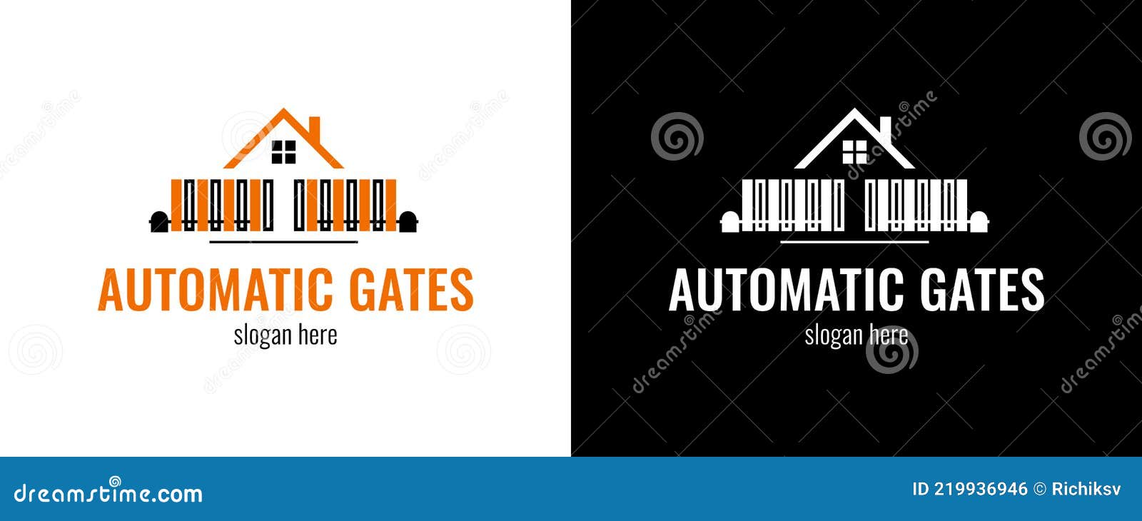 Creative Automatic Gate System Logo Stock Vector - Illustration of ...
