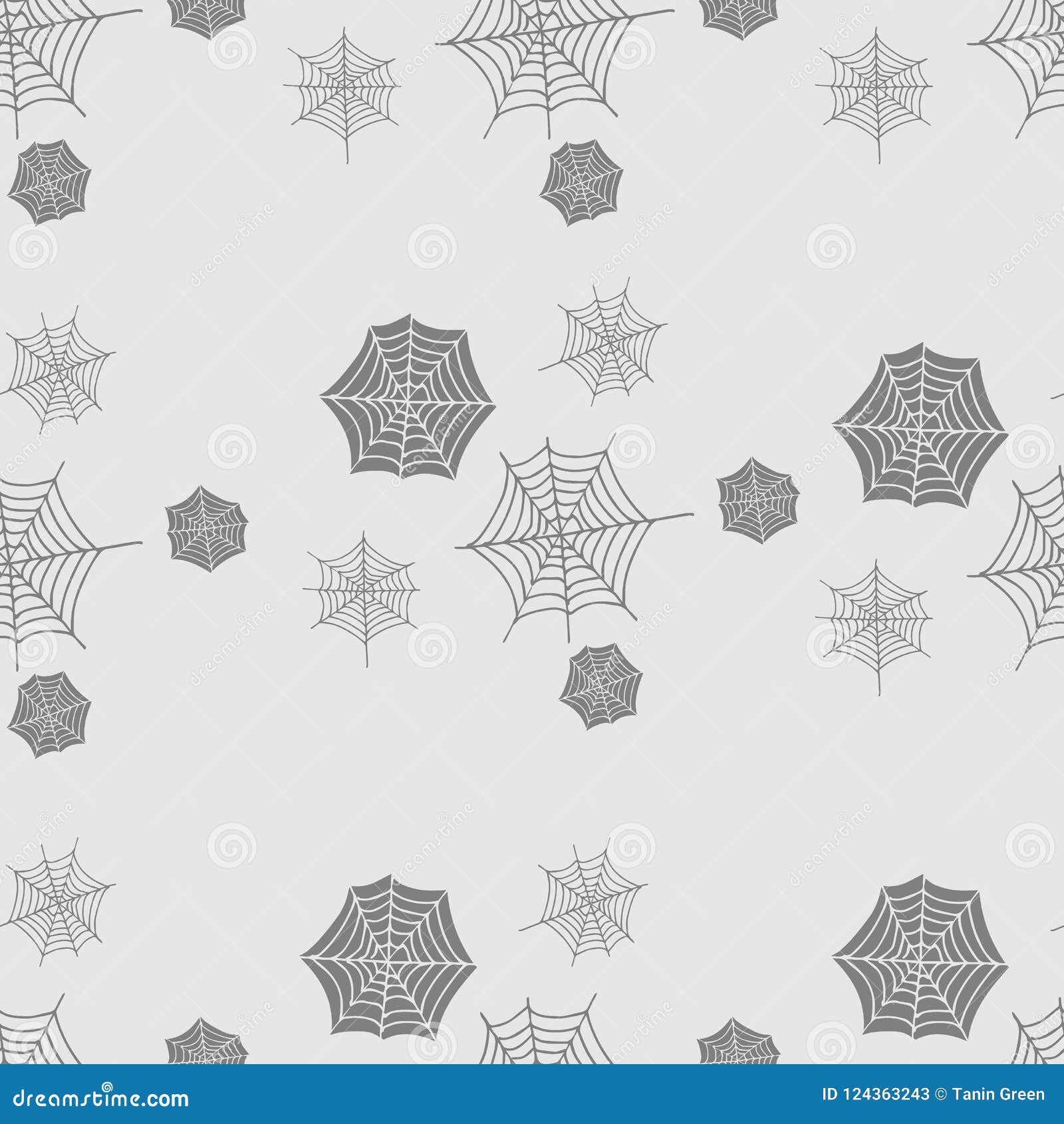 Creative Autumn Seamless Pattern. Hand Drawn Spider Web Textures Stock ...