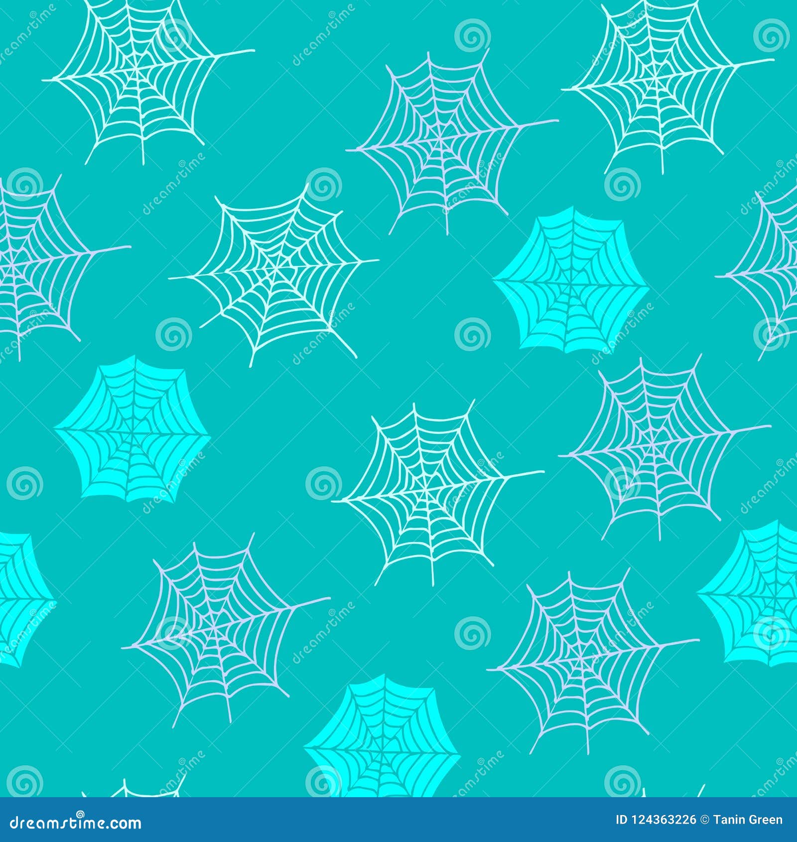 Creative Autumn Seamless Pattern. Hand Drawn Spider Web Textures Stock ...