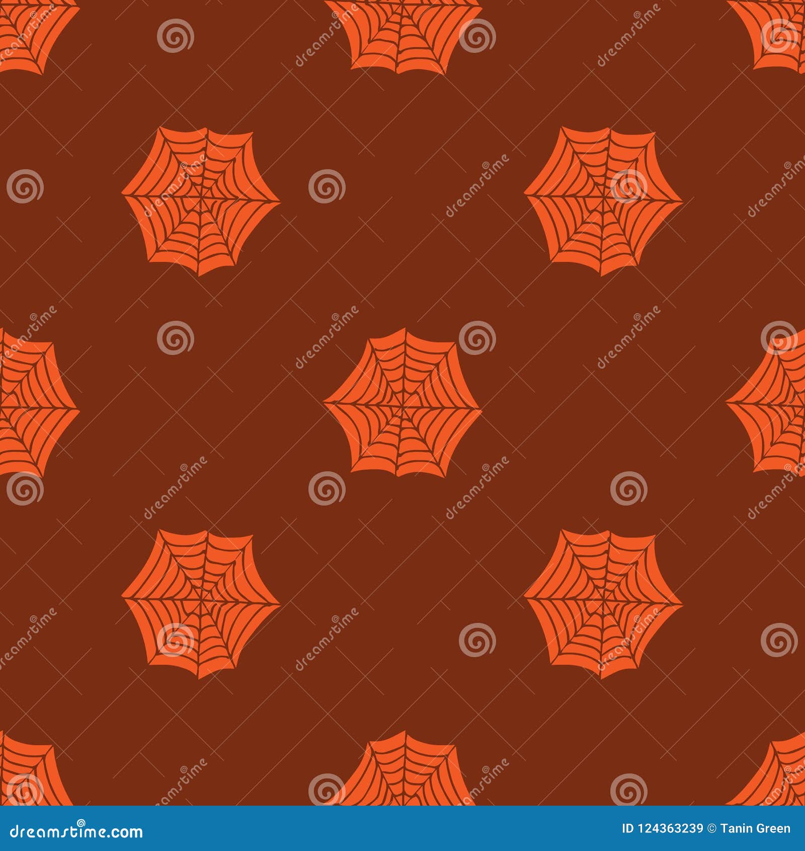 Creative Autumn Seamless Pattern. Hand Drawn Spider Web Textures Stock ...