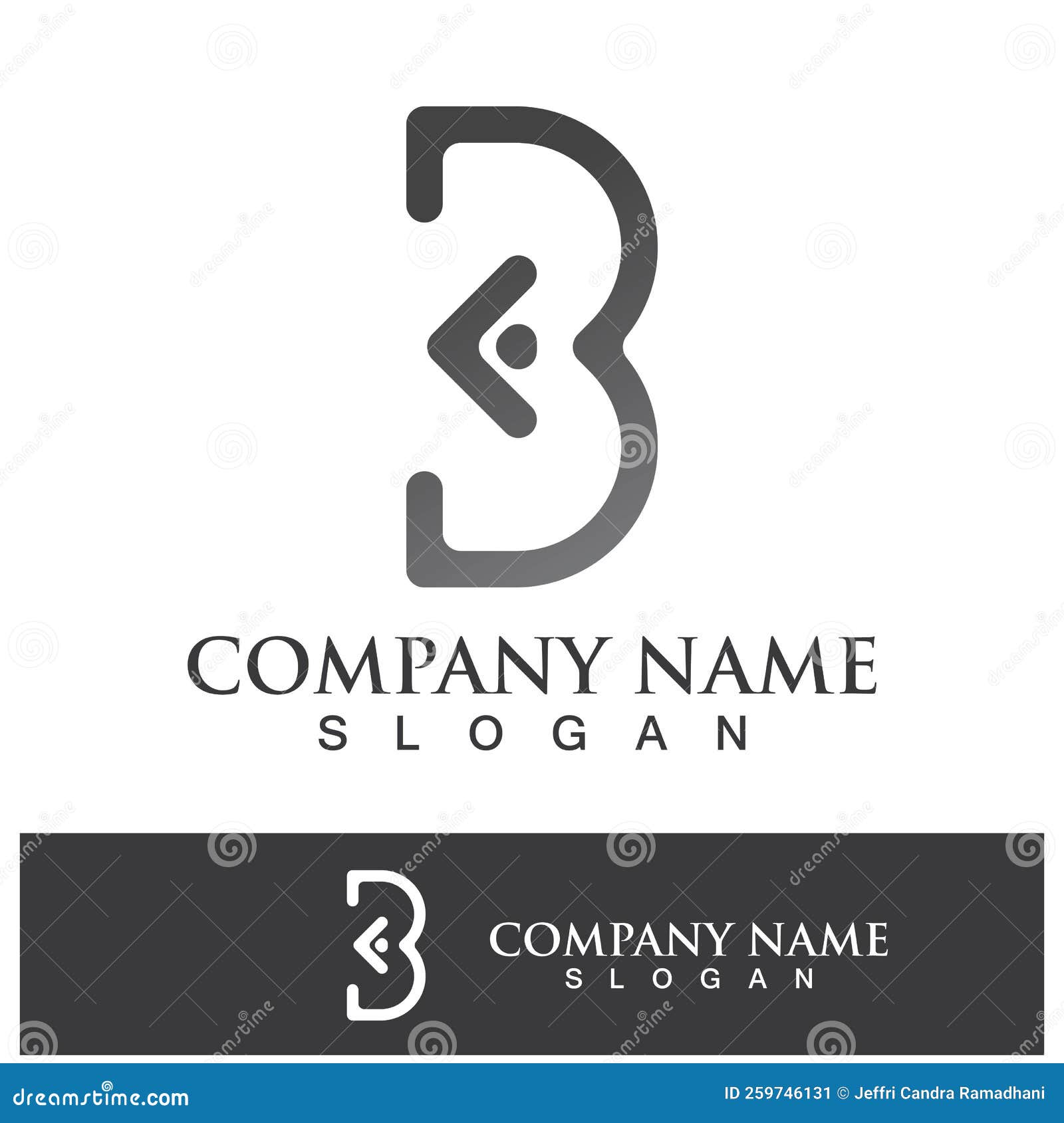 Creative B Letter Logo Design Stock Vector - Illustration of black ...