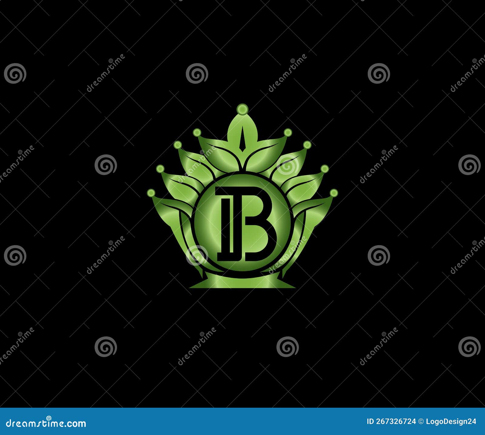 Creative B Letter Nature Modern Logo Design Company Concept Stock ...