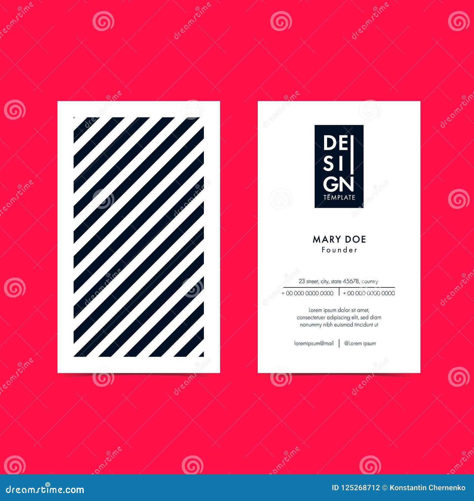 Creative B&W Business Card Layouts with Geometric Elements. Stock ...