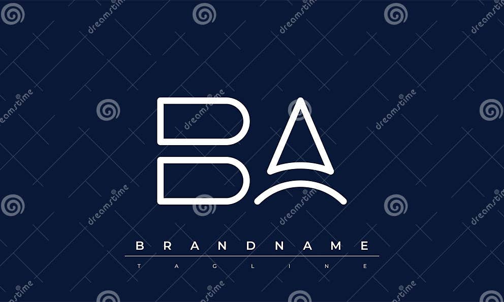 Creative BA Letter Initial Logo Vector Image Stock Vector ...