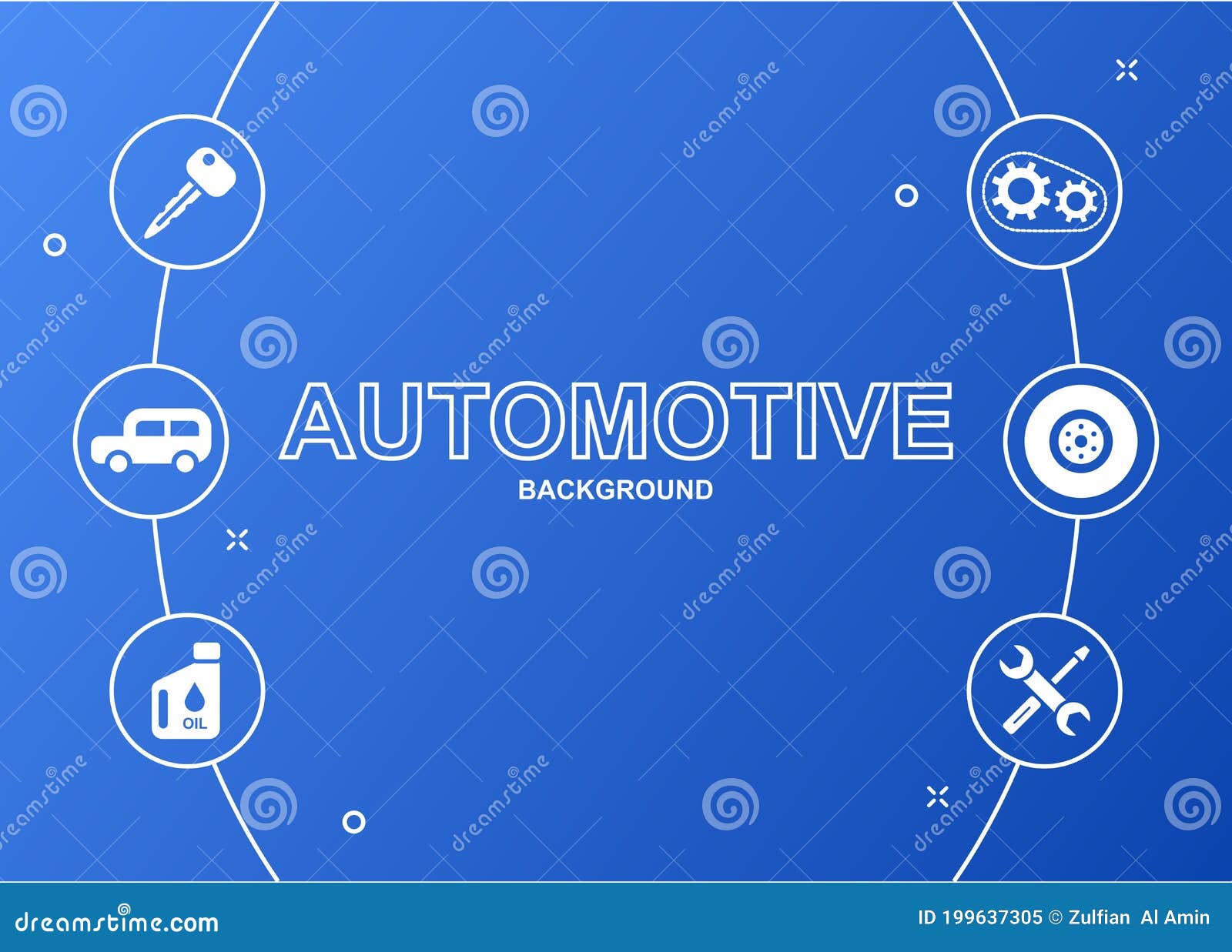 Creative Backdrop with Automotive Theme Stock Vector - Illustration of ...