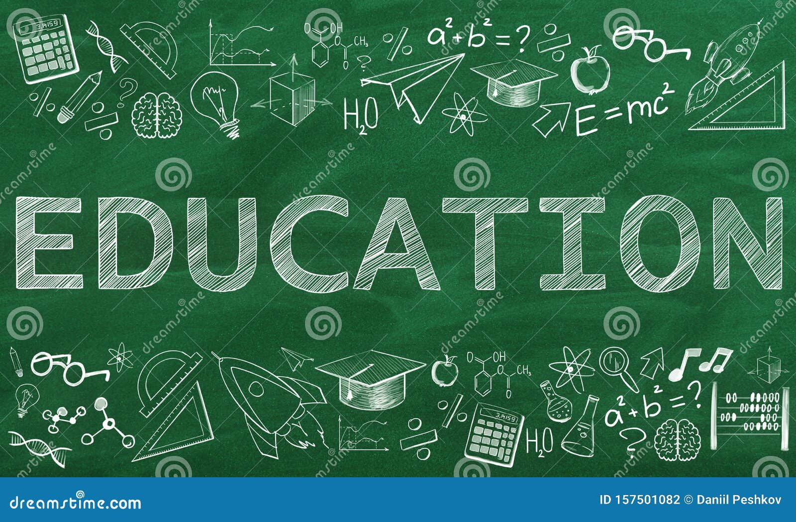 Creative Backdrop with Education Sketch Stock Illustration ...