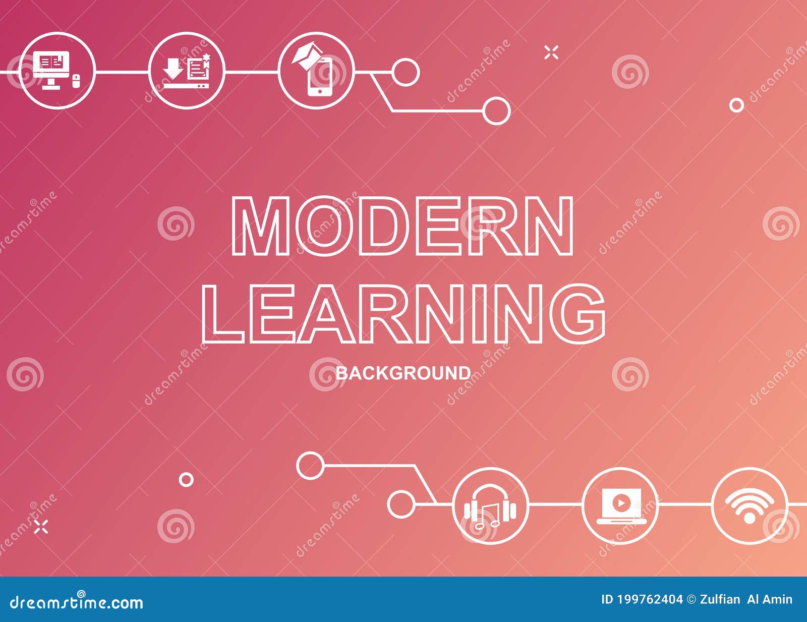 Creative Backdrop with Modern Learning Theme Stock Vector ...