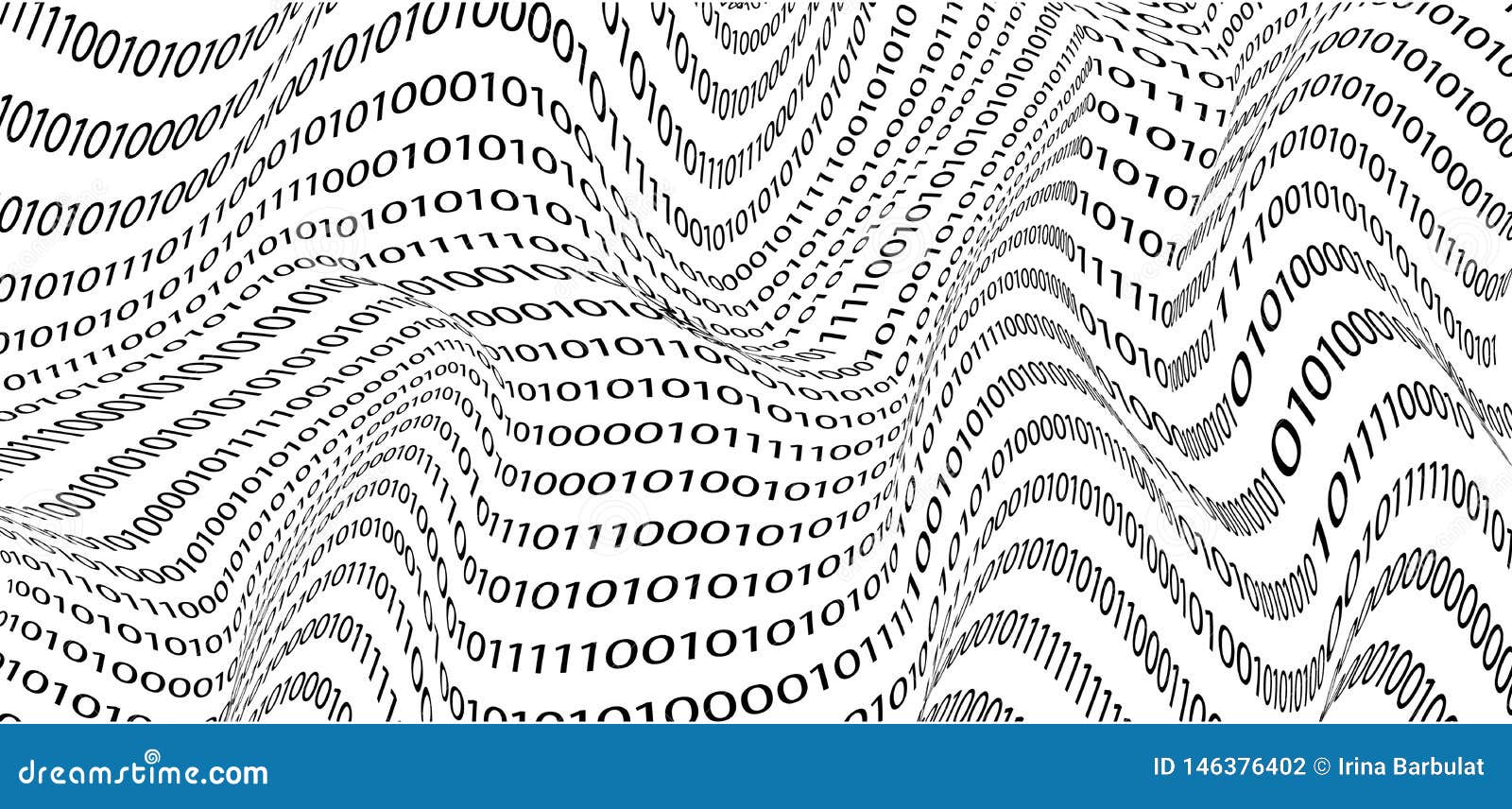 The Creative Background of Binary Digits, in the Style of the Waves ...