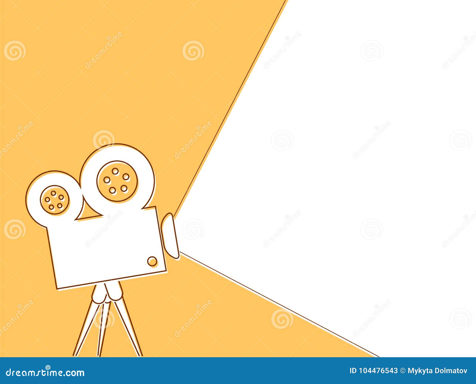 Creative Background with Camera on Tripod and Decorative Empty Text ...