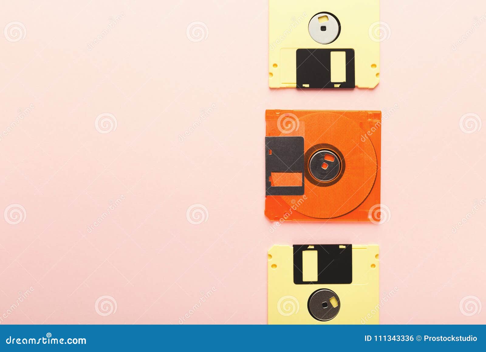 Creative Background with Floppy Disks of Different Colors Stock Photo ...