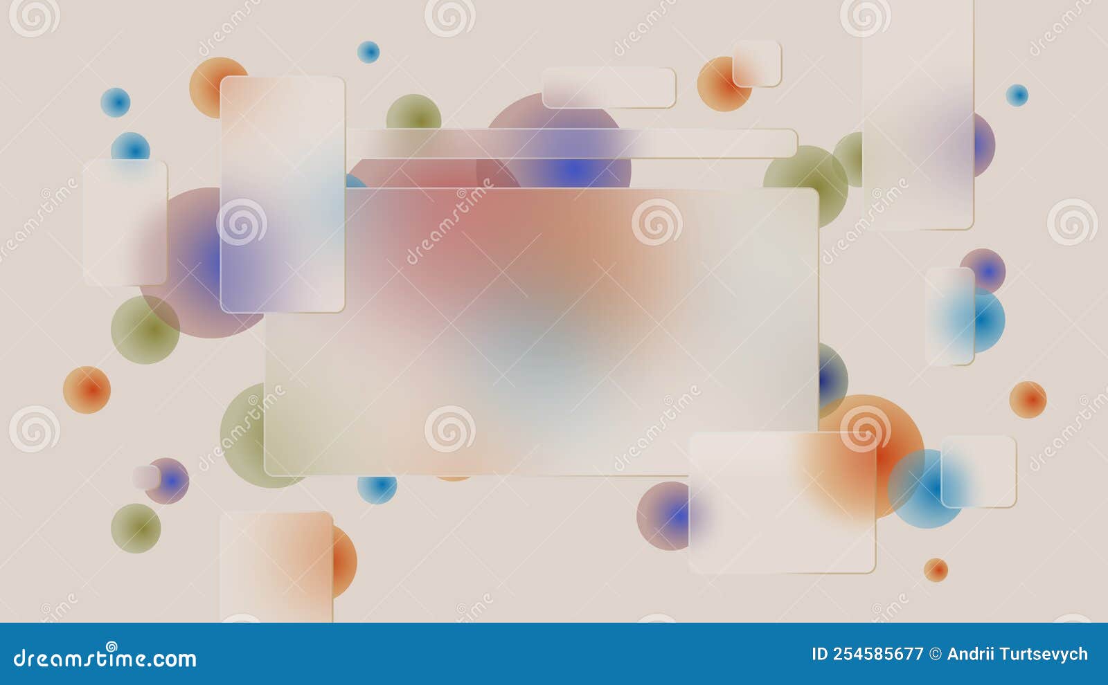 Creative Background with Abstract Balls, Rectangle Shapes ...