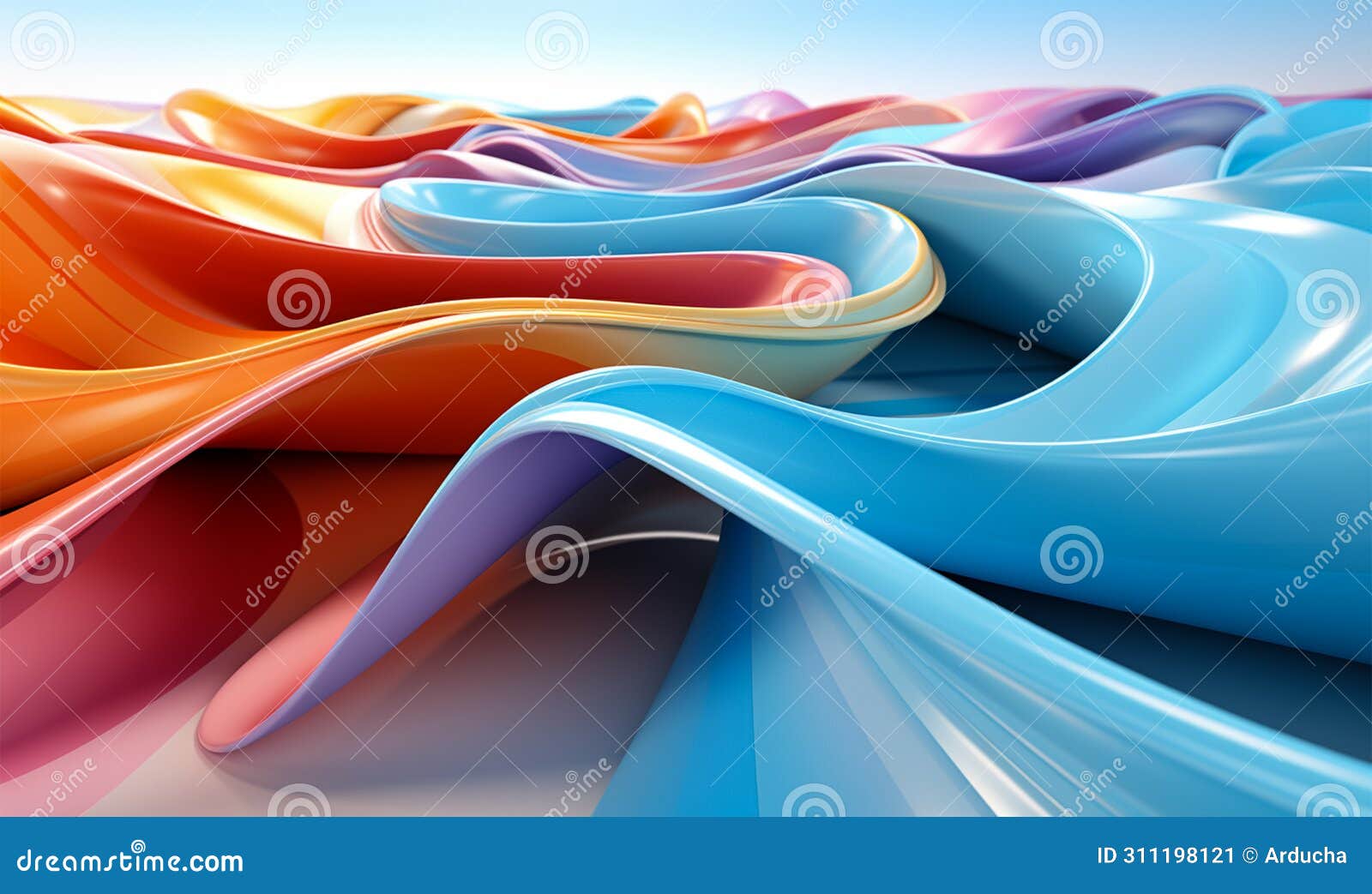Abstract Surface Wave Pattern with Colorful Stock Illustration ...