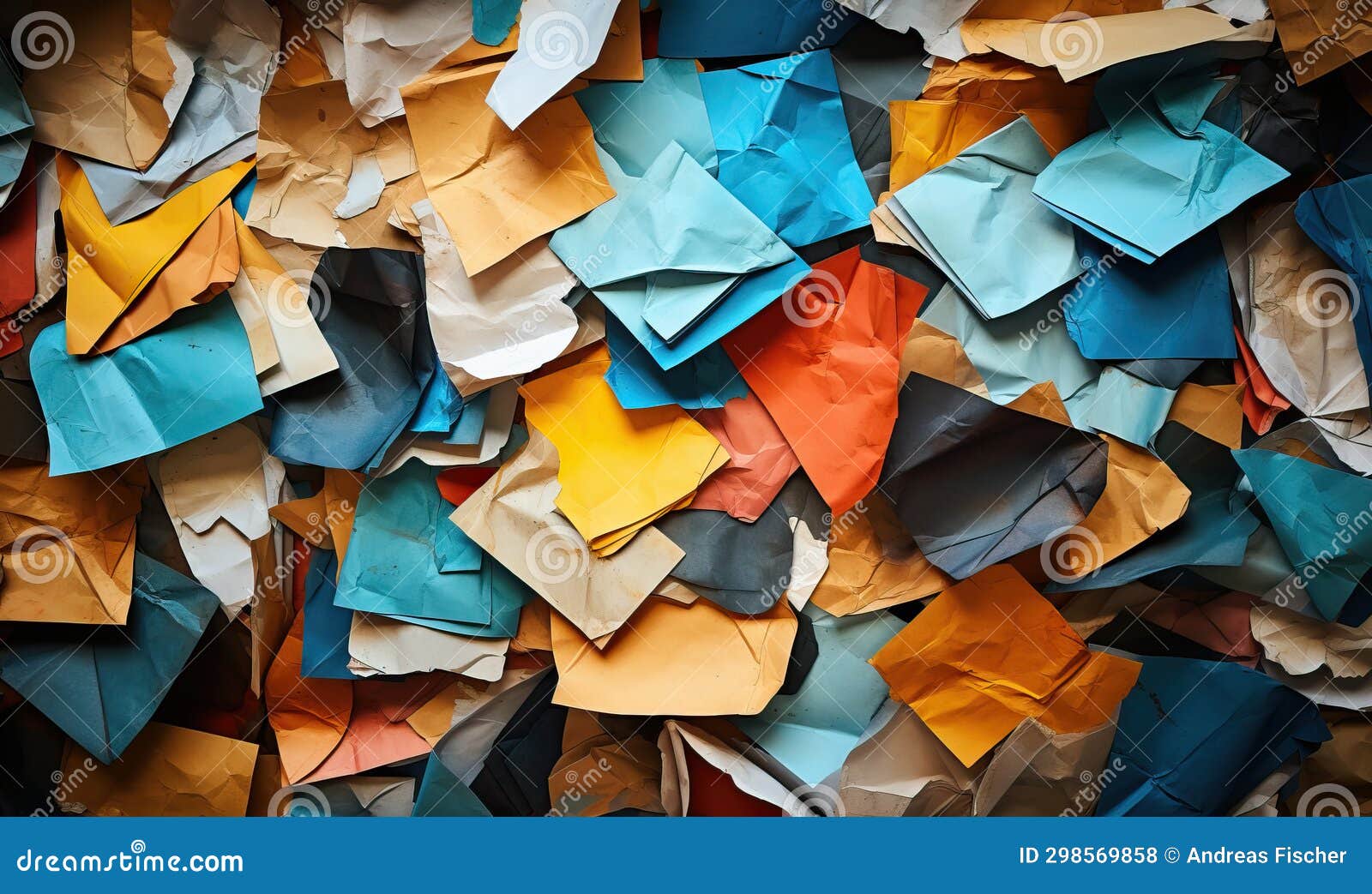Creative Background with a Pronounced Crumpled Paper Structure. Stock ...