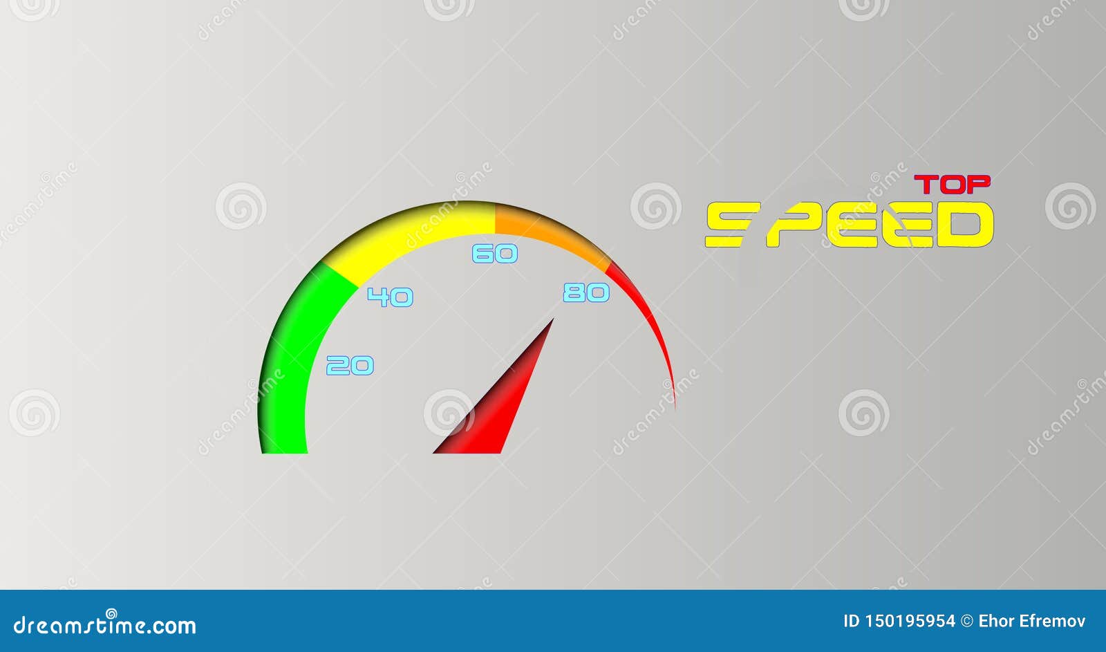 Creative Background with Speedometer and Slogan Top Speed Stock Vector ...