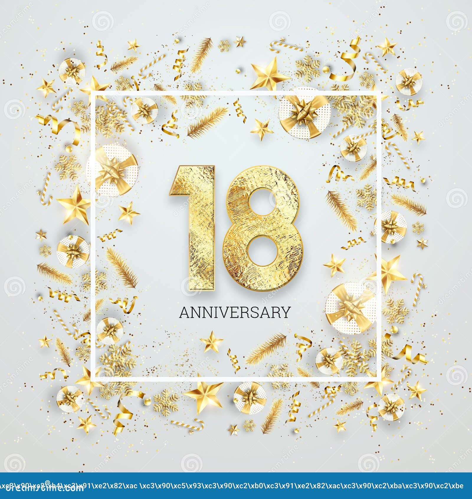 18th Anniversary Celebration Background Vector Illustration ...
