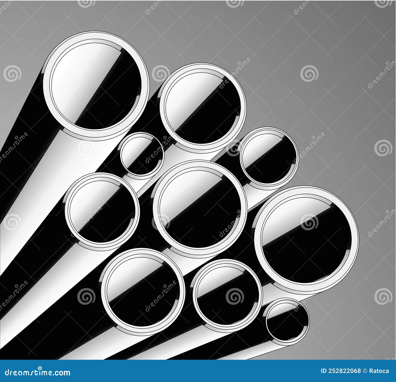 Creative Background of Tubes and Shadows Stock Vector - Illustration of ...