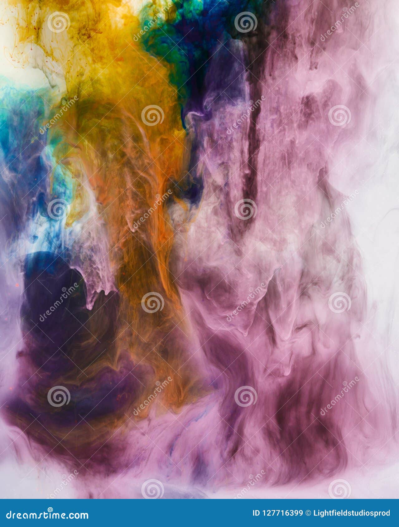 Creative Background with Violet and Orange Swirls of Paint Stock Image ...