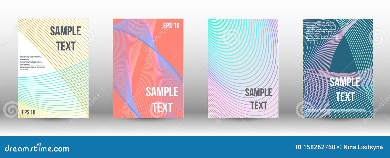 Creative Backgrounds with Abstract Gradient Linear Stock Vector - Illustration of catalog ...