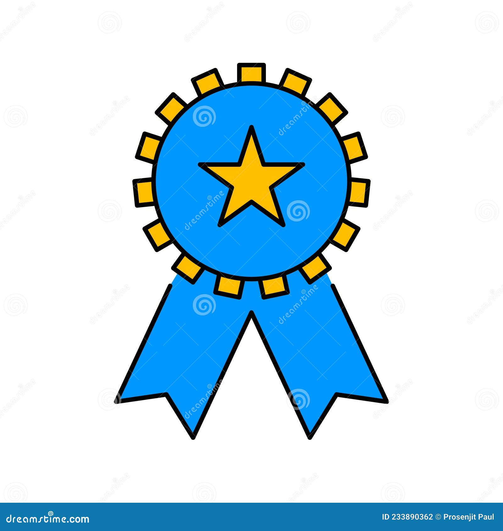 Creative Badge Ribbon Icon Vector Stock Vector - Illustration of ...