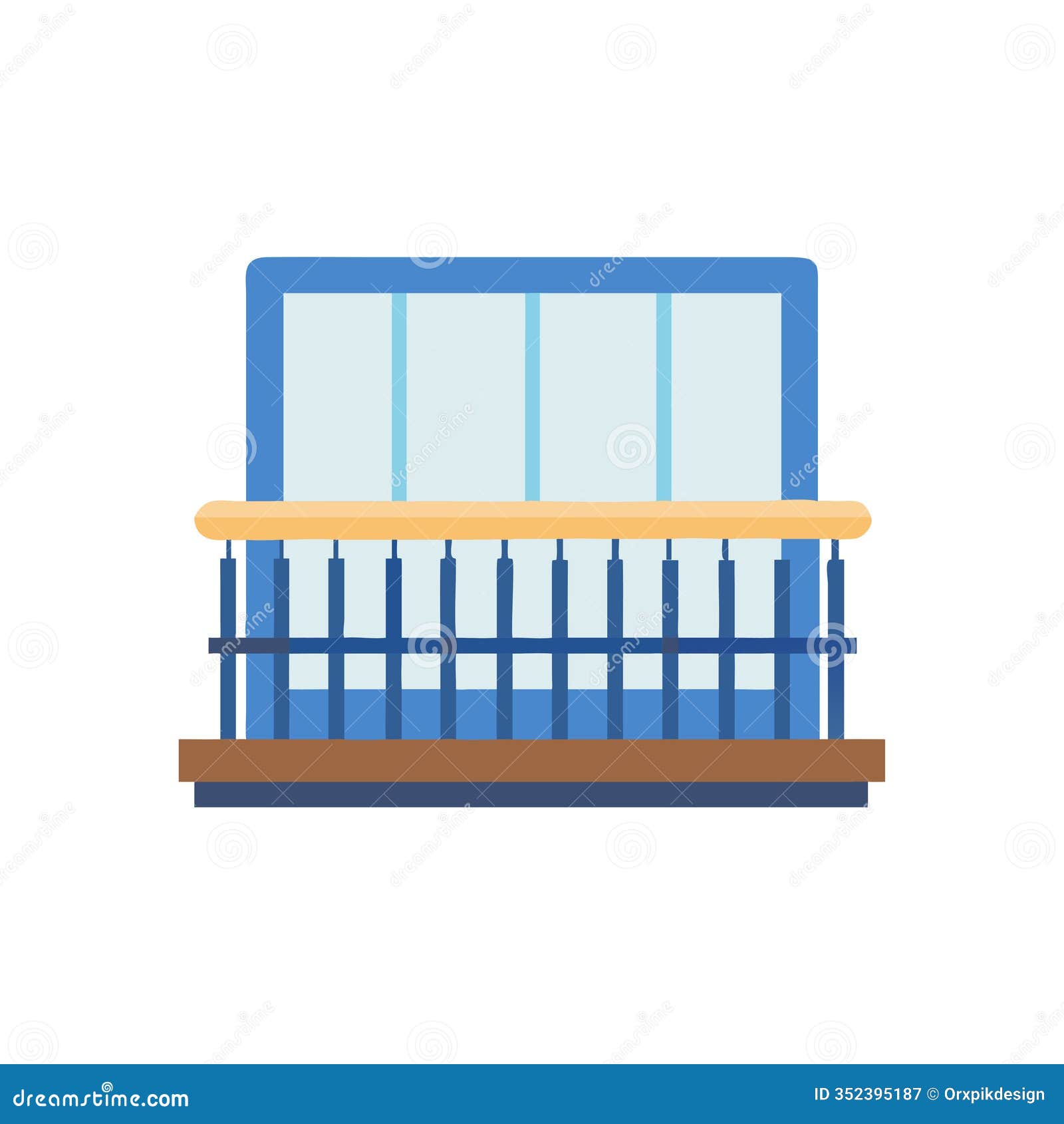 Set Of Balcony Railing. Vintage And Modern Balconied Facade Or Door ...