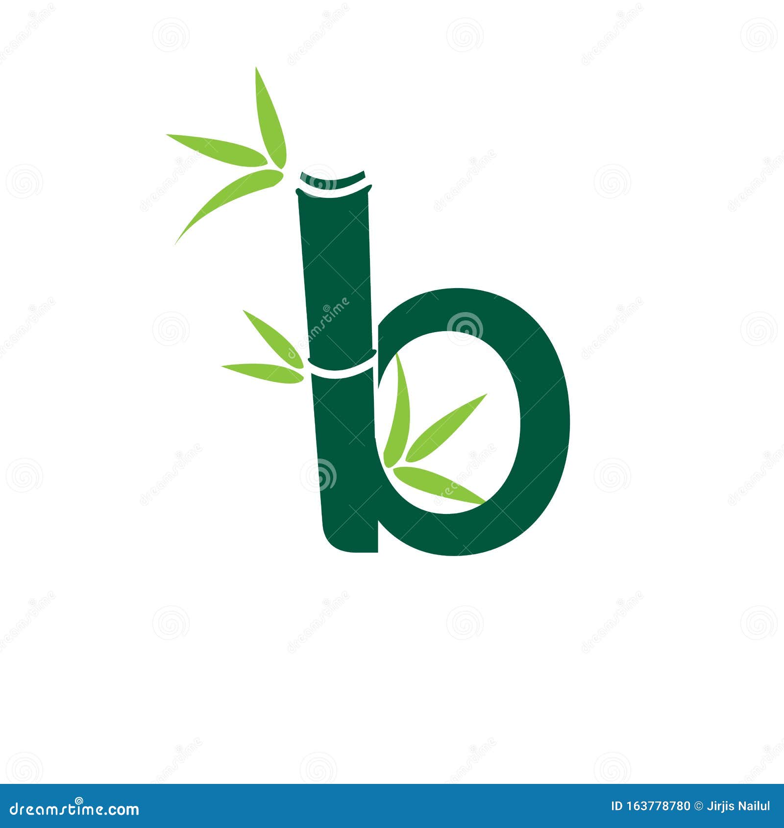 Bamboo B Letter Logo Design Template Vector Stock Vector - Illustration ...