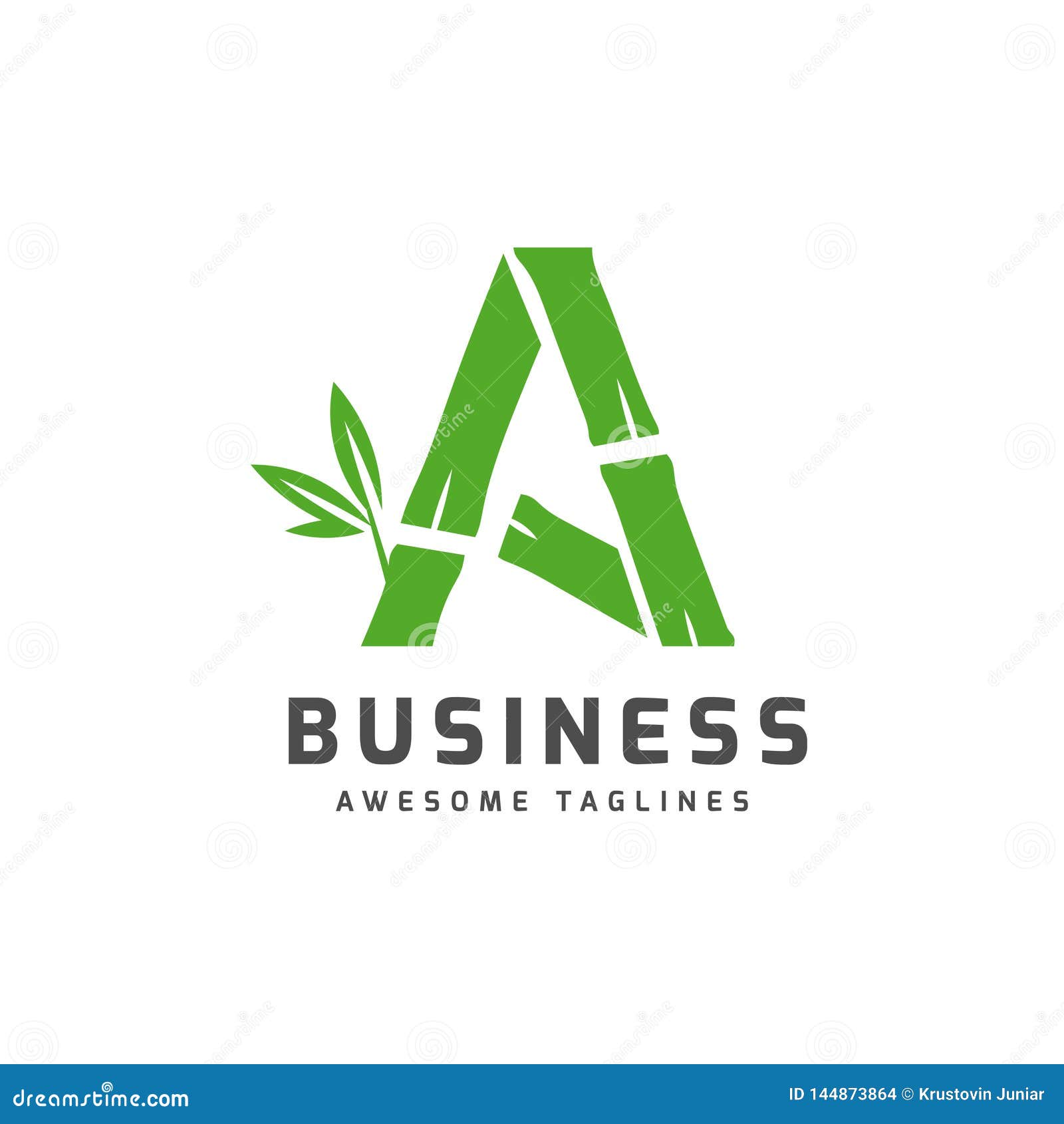 Bamboo With Initial Letter A Logo Stock Vector - Illustration of leaves ...