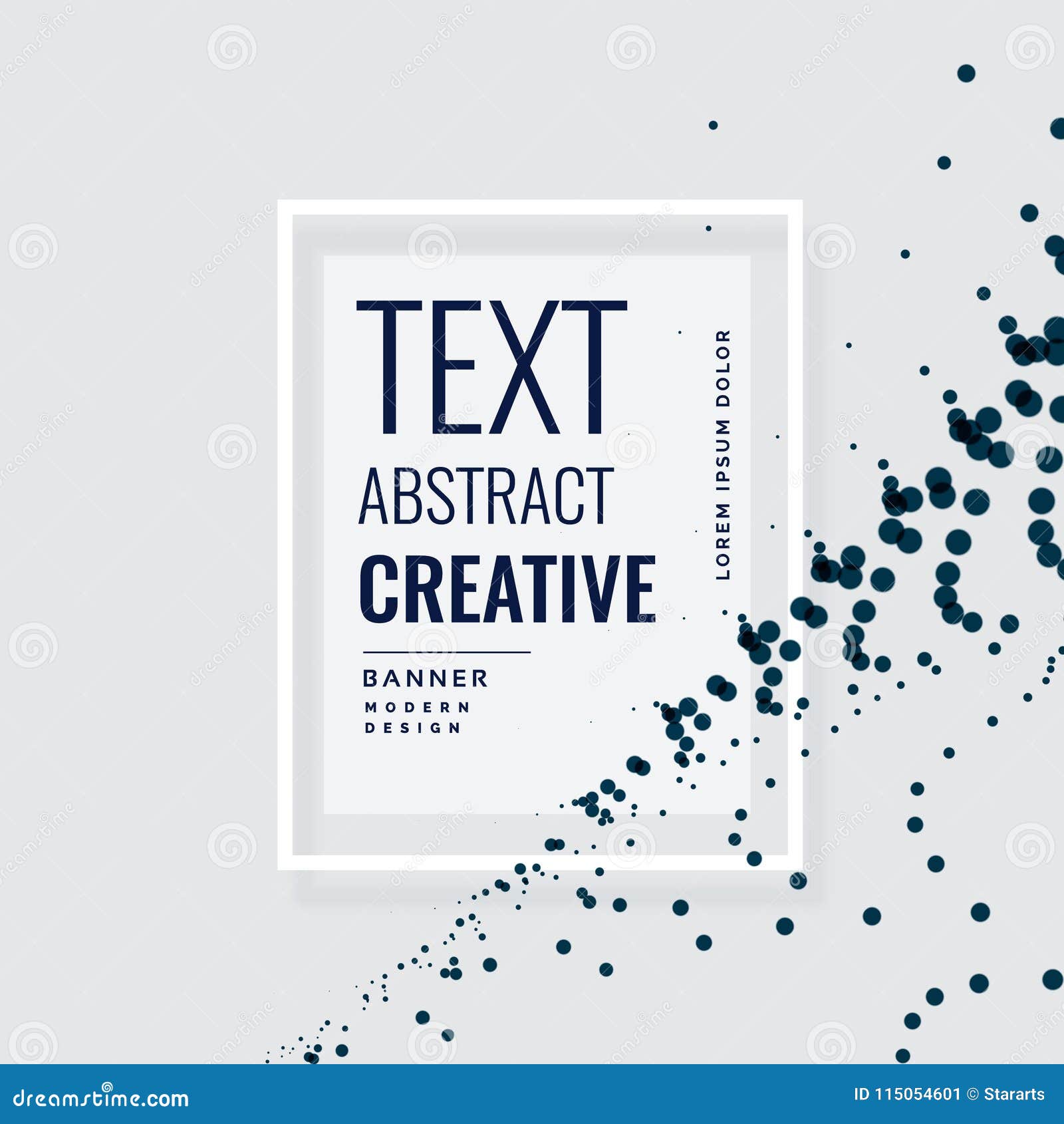 Creative Banner Design with Floating Particles Stock Vector ...