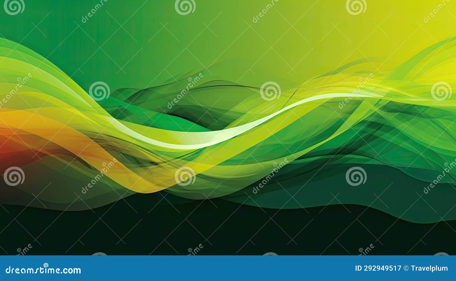 Creative Banner with Green Transitions, Lines, Bright Colors, Dynamics ...