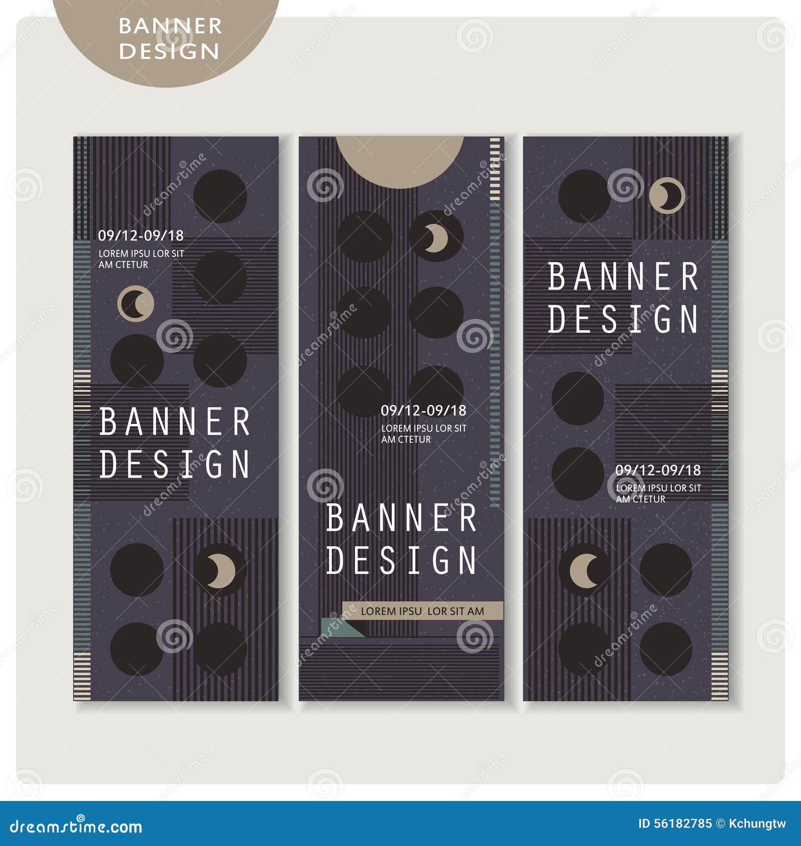 Creative Banner Template Set Design Stock Vector - Illustration of ...