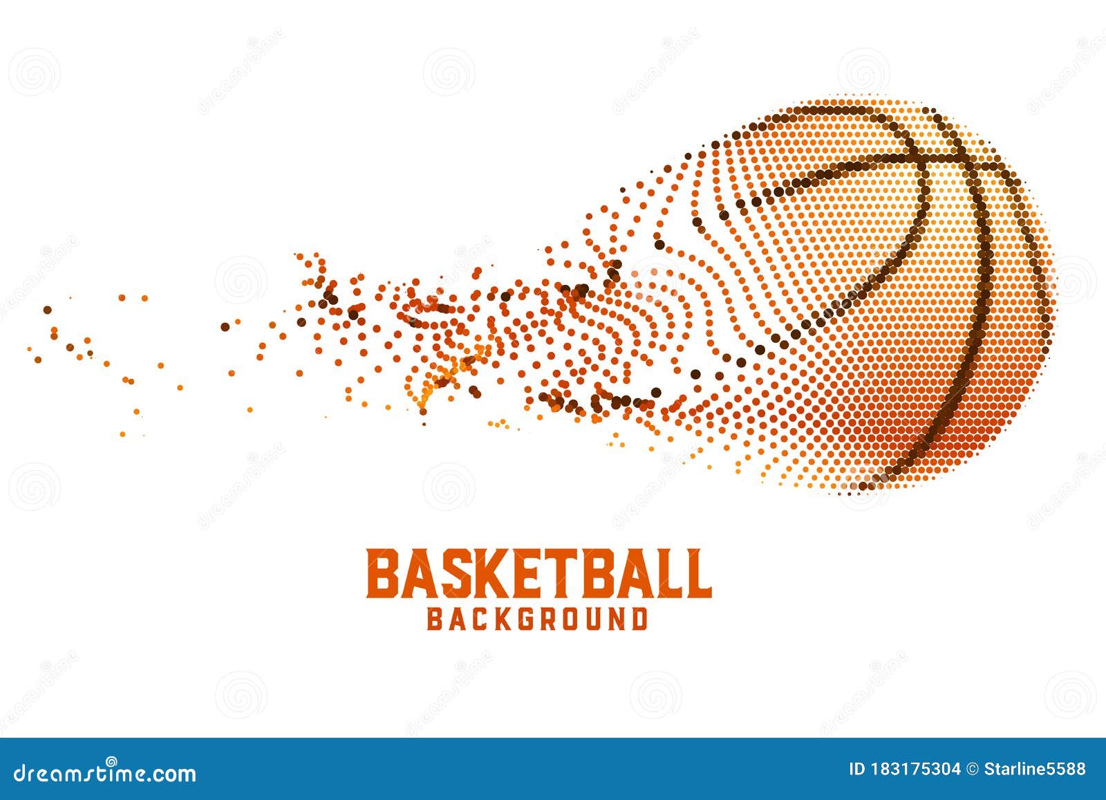 Creative Basketball Design Made with Abstract Particles Stock Vector ...
