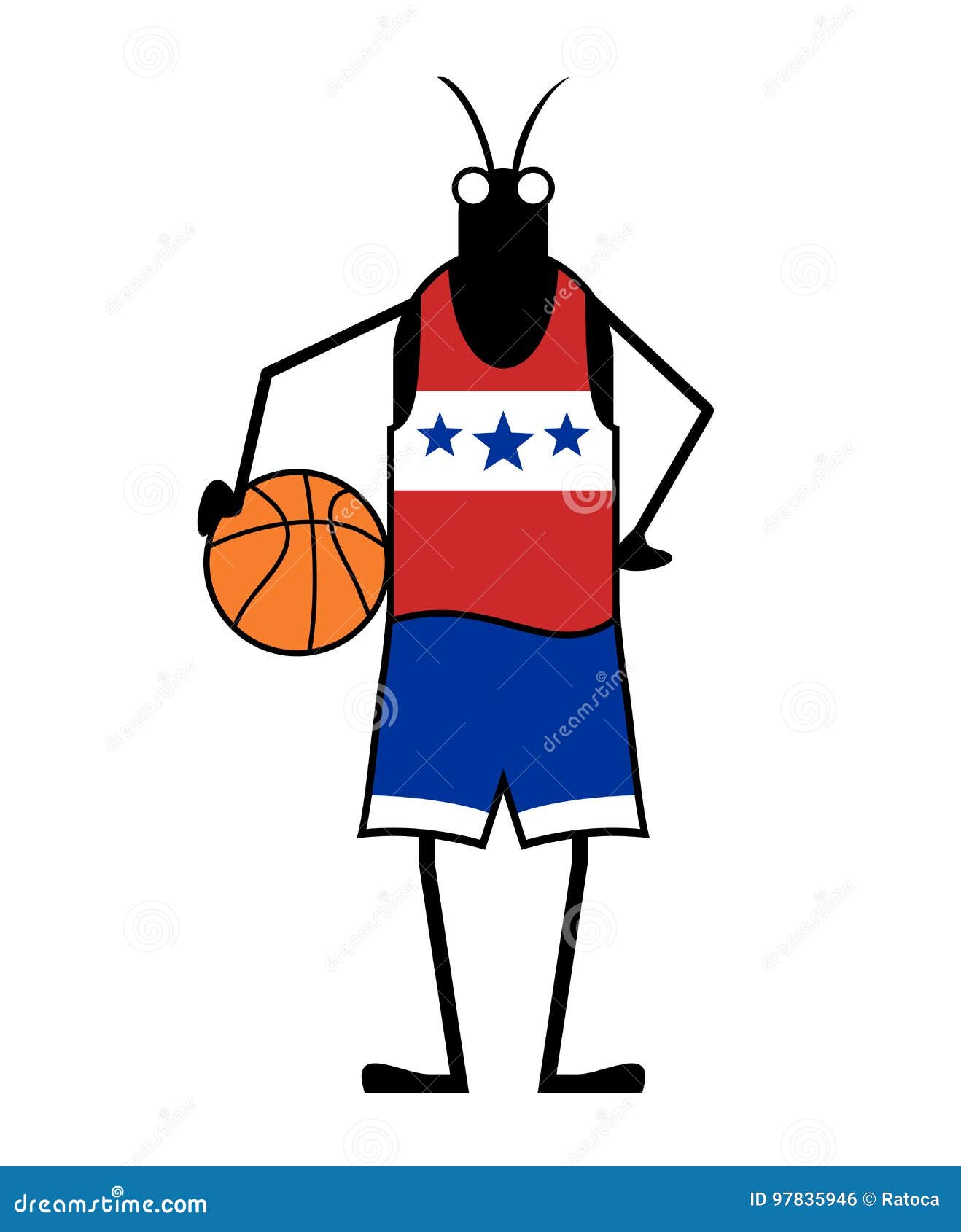 Creative Basketball Player Insect Stock Vector - Illustration of ...