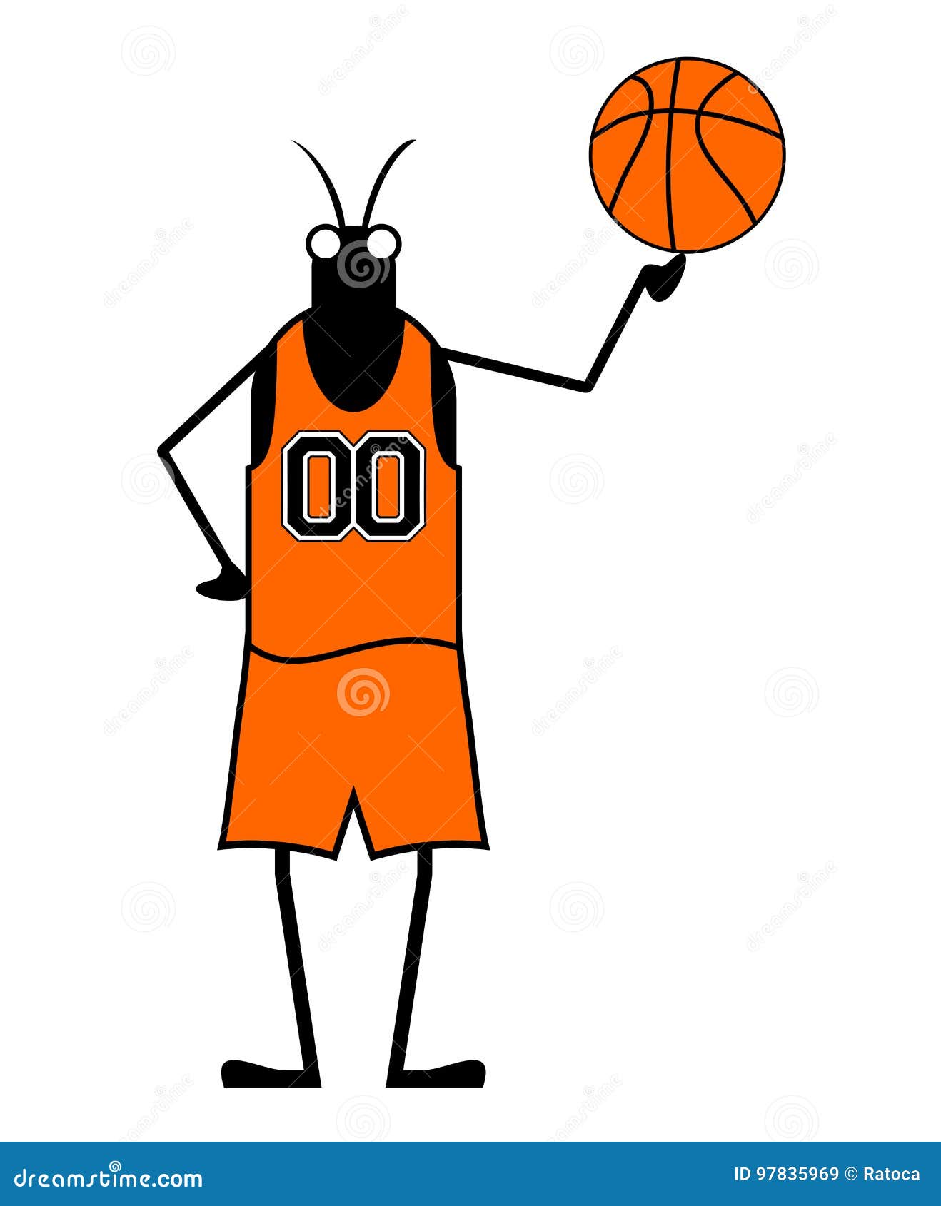 Creative Basketball Player Insect Stock Vector - Illustration of ball ...