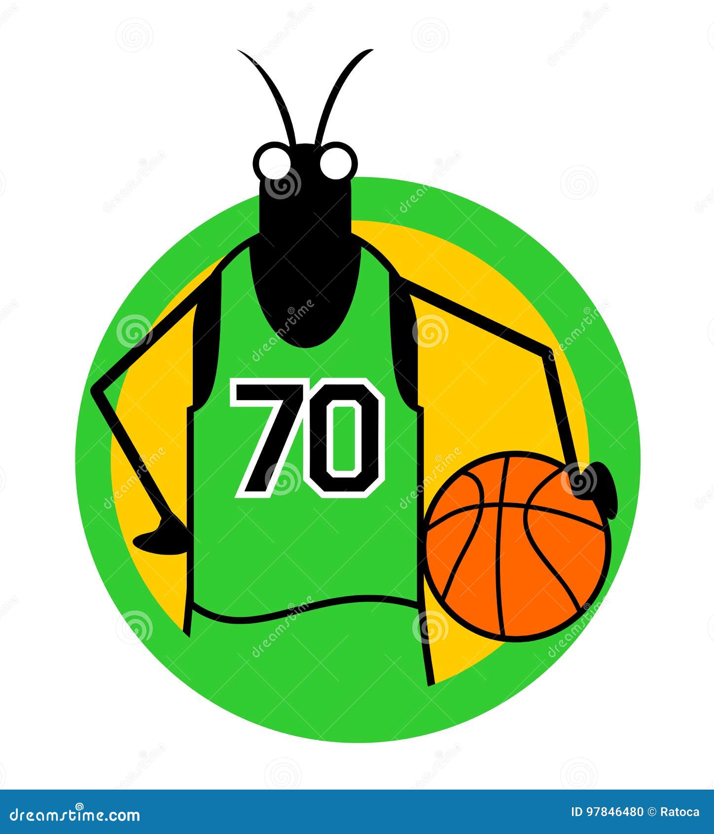 Creative Basketball Player Insect Stock Vector - Illustration of insect ...
