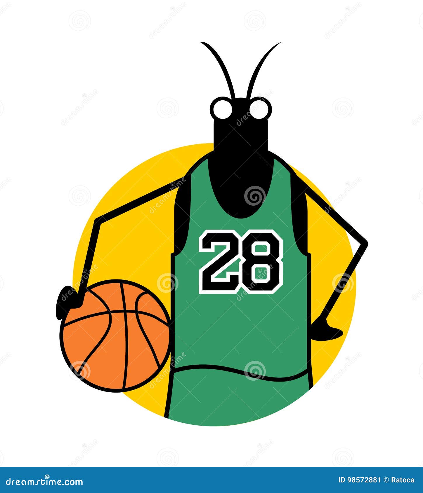 Creative Basketball Player Insect Stock Vector - Illustration of insect ...